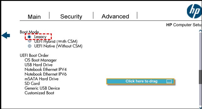 Windows 11/10이 설치된 HP 노트북에서 USB로 부팅하는 방법