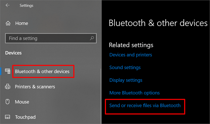 Windows 10에서 Bluetooth를 사용하여 노트북에서 노트북으로 파일을 전송하는 방법-EaseUS Windows 10에서 Bluetooth를 사용하여 노트북에서 노트북으로 파일을 전송하는 방법-EaseUS